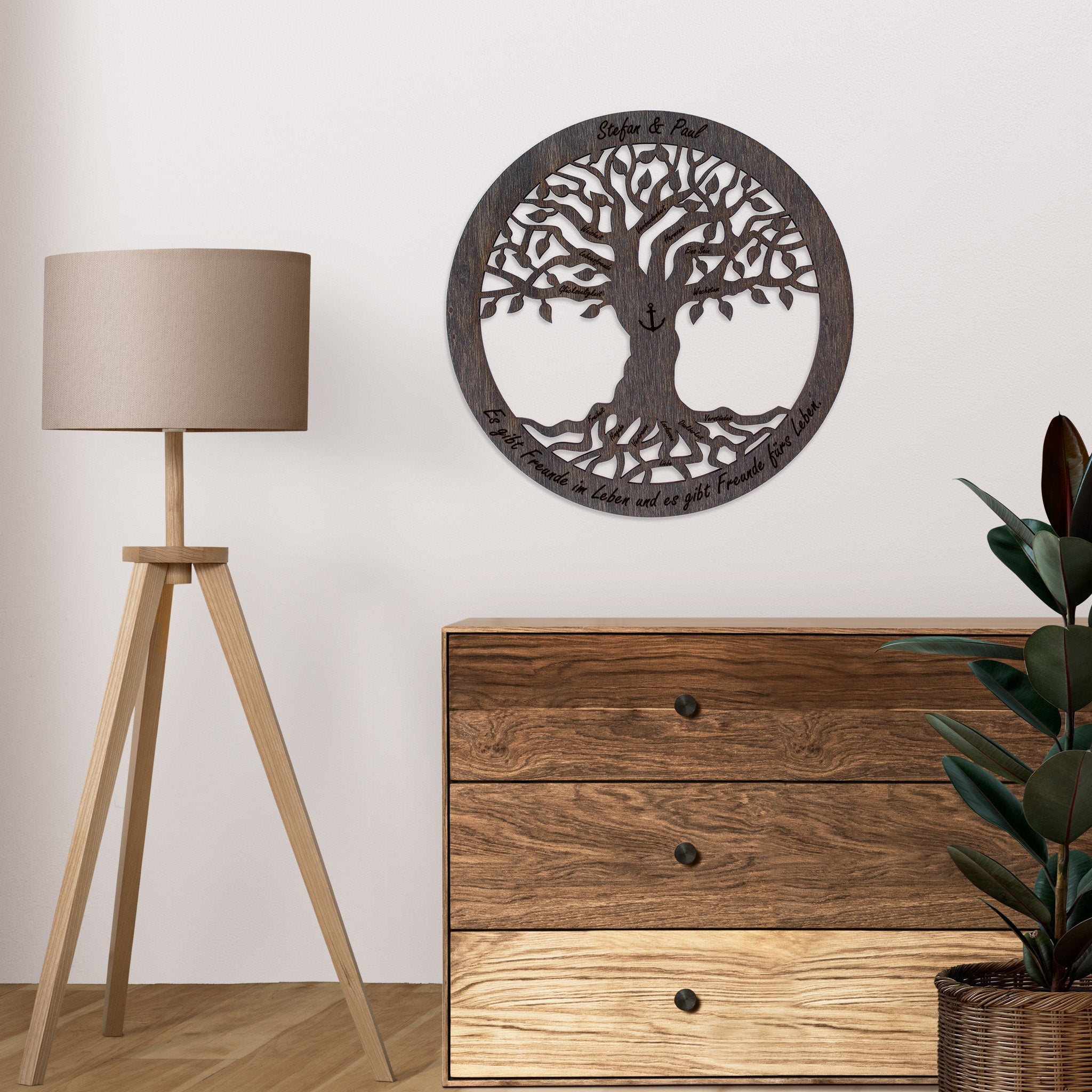 Wandbild Baum des Lebens "Freundschaft", personalisiert – Nanino Design ...