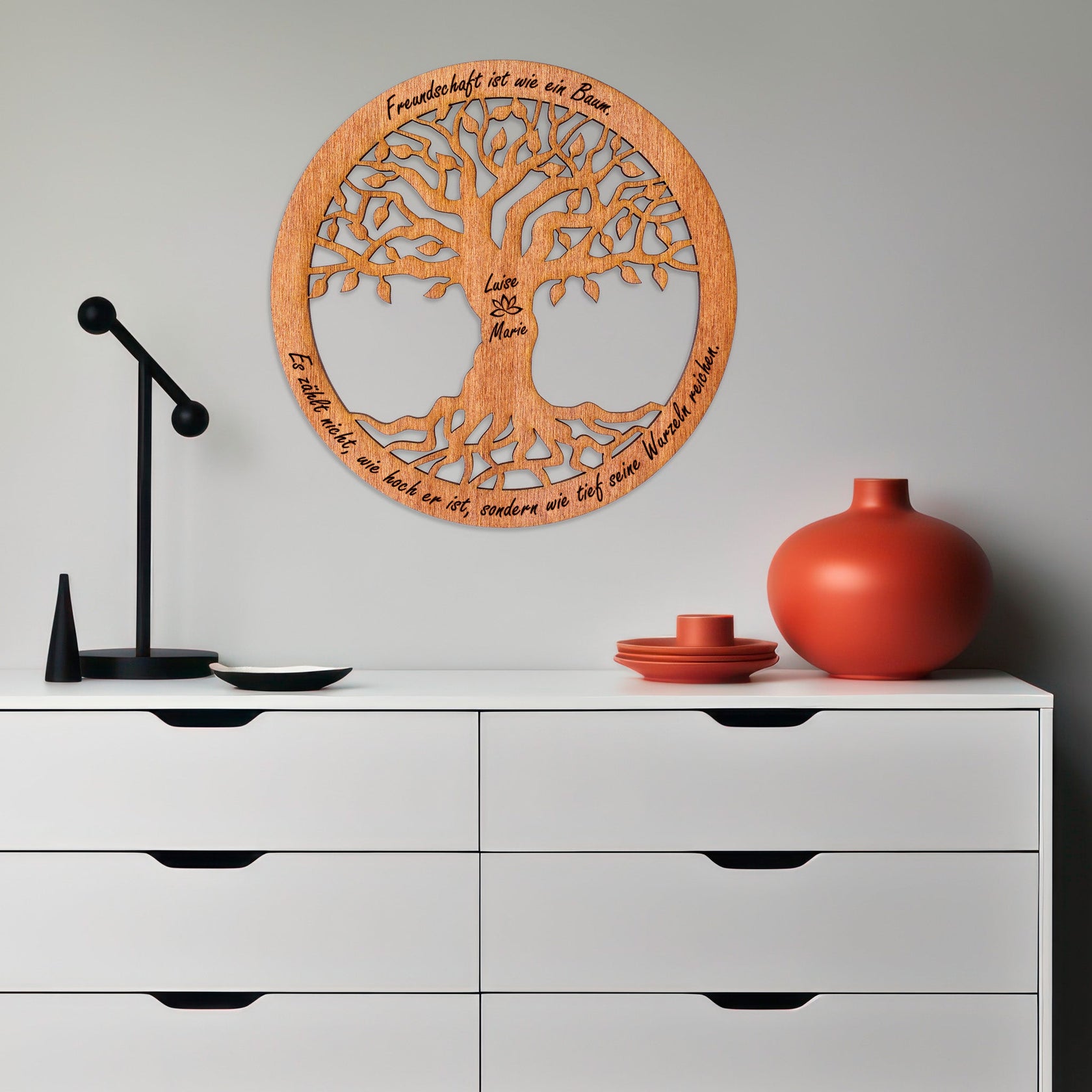 Wandbild Baum des Lebens "Freundschaft", personalisiert – Nanino Design ...